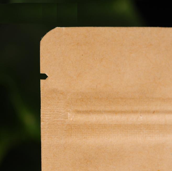 Eight sides sealed transparent window kraft paper pouch | Packing pouch ...