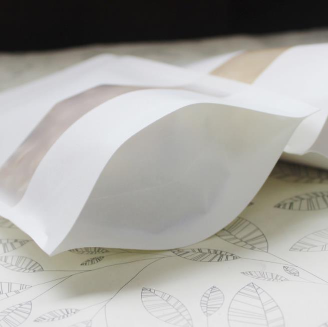 Frosted white window standing pouch | Packing pouch manufacturer
